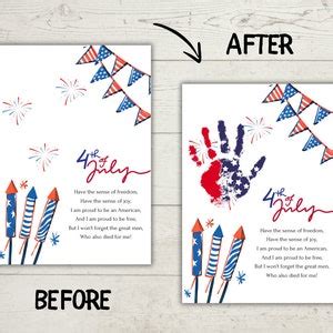 Happy 4th Of July Bundle Handprint 4th Of July Activities Handprint