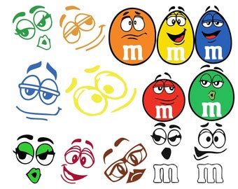 Mandm Face Svg Etsy Ireland
