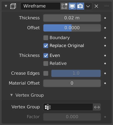 Wireframe Modifier — Blender Manual