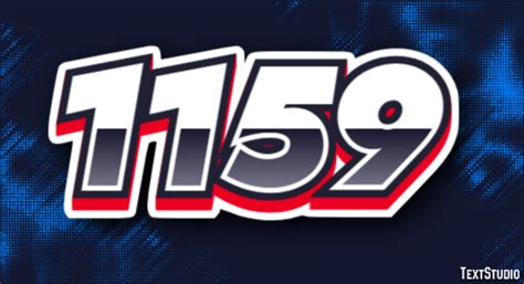 1159 Text Effect and Logo Design Number