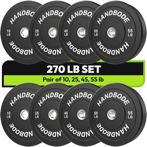 Handbode Bumper Plates 270 Lb Set Olympic Weight Plates Set Of 2