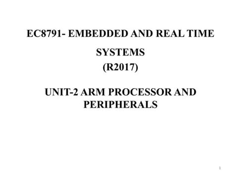 Ec8791 Arm Processor And Peripheralspptx
