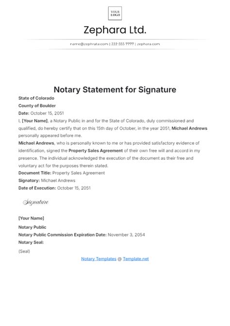 Free Notary Templates To Edit Online And Print