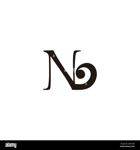 Letter Nb Abstract Loop Spiral Logo Vector Stock Vector Image And Art Alamy