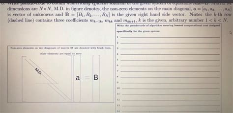 Write Pseudo Code To Obtain Solution Of The Given