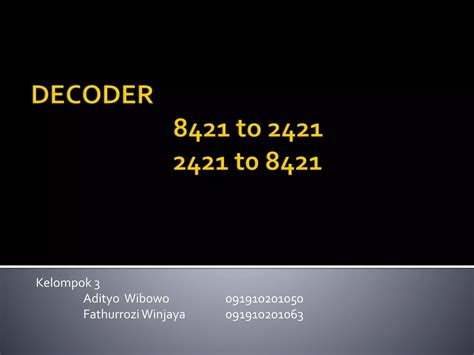 Dekoder Ppt