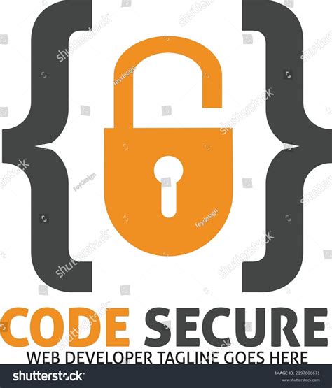 Code Secure Web Developer Logo Stock Vector Royalty Free 2197806671