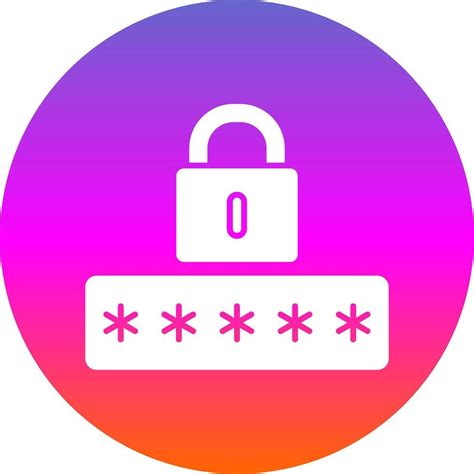 Password Glyph Gradient Circle Icon 38771620 Vector Art At Vecteezy