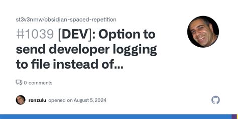 Dev Option To Send Developer Logging To File Instead Of Consolelog