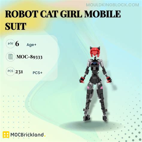 Mocbrickland 89333 Robot Cat Girl Mobile Suit Building Block Mould King™ Block Official Store