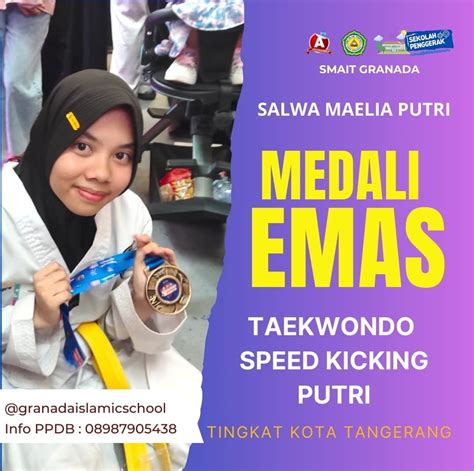 2 Siswa Smait Granada Tangerang Sabet Emas Taekwondo