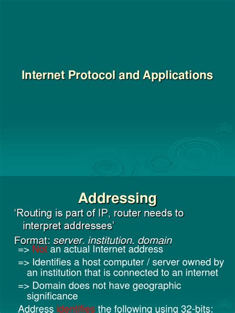 internet protocol and applications pdf transmission control