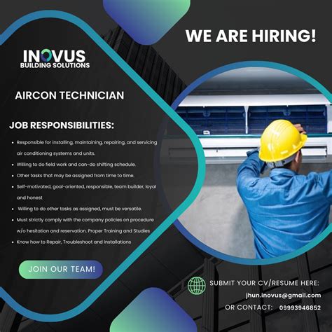 Aircon Technicians Job Postings Facebook