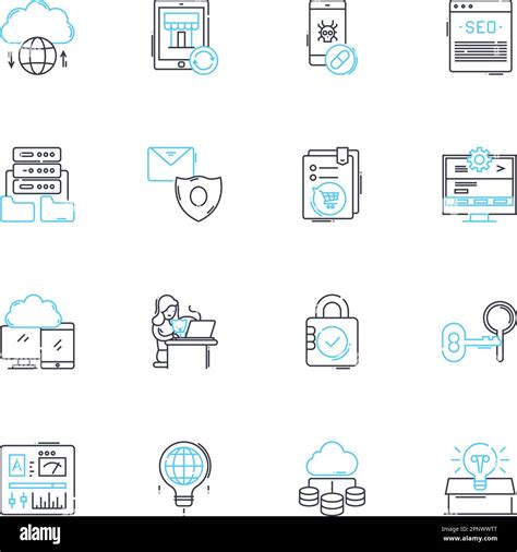 Video Editing Linear Icons Set Cuts Effects Transitions Timeline