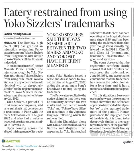 Satish Nandgaonkar On Linkedin Trademark Intellectualproperty Infringement Yokosizzlers