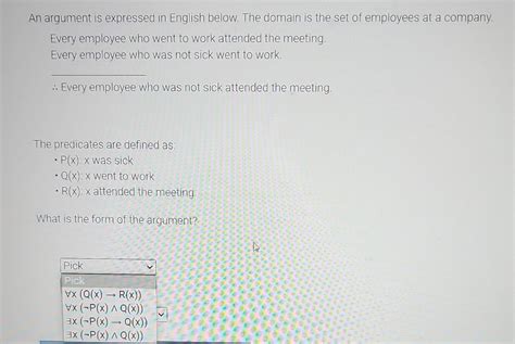 Solved Select The Proposition That Is Logically Equivalent