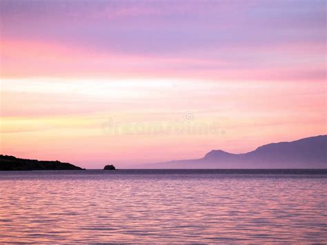 Pink Dawn In The Sky With Clouds Stock Image Image Of Horizon