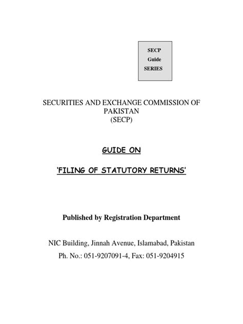 Secp Form Filling Pdf Finance And Money Management
