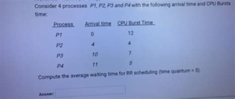 answered consider 4 processes p1 p2 p3 and p4 with the f