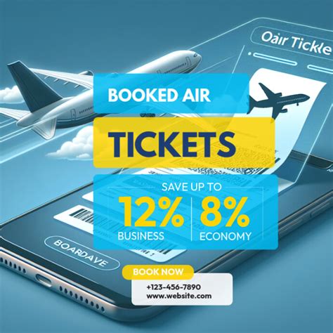 Copy Of Air Ticket Booking Ad Template Postermywall