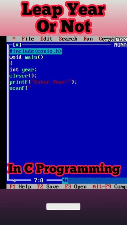 Leap Year Or Not In C Programming Ll Programming Ll Coding Ll