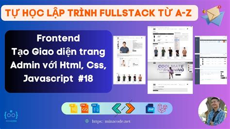 lập trình frontend giao diện trang admin với html css javascript