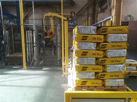 Welding Flux Bags Packaging And Palletizing Line Wikpol