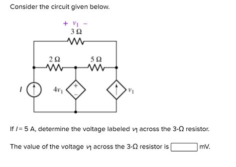 Solved Consider The Circuit Given Below V1 39 Ww 29 Ww 5 9 Vv If 5