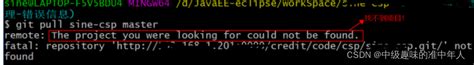 git clone 的时候提示 remote the project you were looking for could not be
