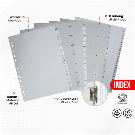 Jual Eagle Files Pembatas Binder Plastik Divider Odner Index File
