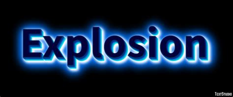 Explosion Text Effect And Logo Design Word