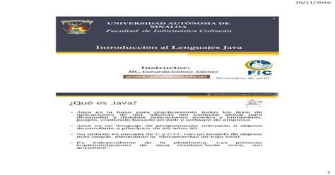 introducción al lenguajes java