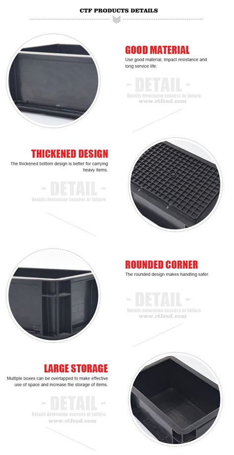 Esd Box Anti Static Esd Totes Plastic Storage Container Manufacturers