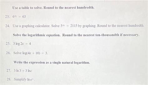 Solved Use A Table To Solve Round To The Nearest Hundredth