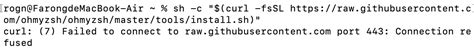 解决 curl Failed to connect to raw githubusercontent port Connection refused Rogn