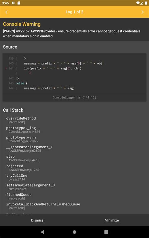 React Native Awss3provider Ensure Credentials Error Cannot Get