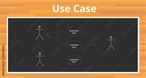 Uml Unified Modelling Language Use Case Diagram Stock Vector Adobe Stock