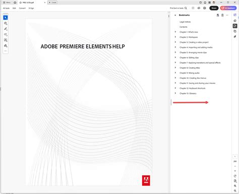 right panel always visible on opening document adobe product