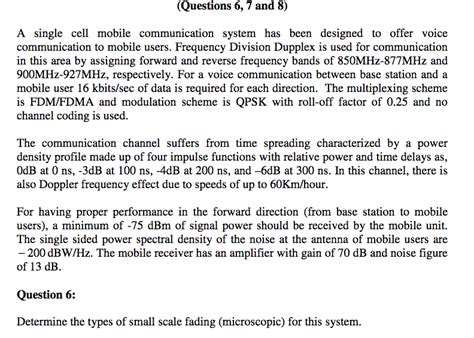 Solved Questions 6 7 And 8 A Single Cell Mobile