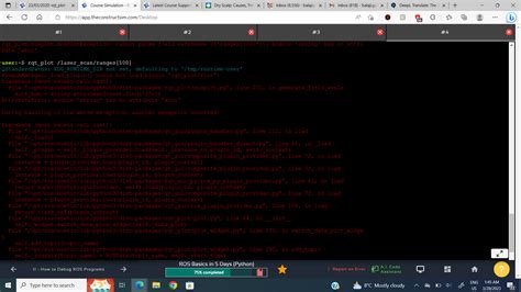 Rosbag Error Example 102 Ros Basics In 5 Days Python The