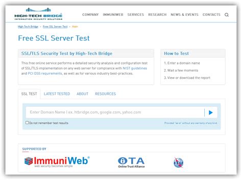 Audita La Seguridad De Las Conexiones Ssl De Cualquier Web