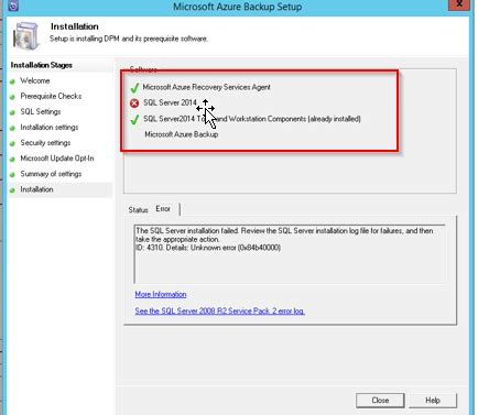 Unable To Install Microsoft Azure Backup Server Server Fault