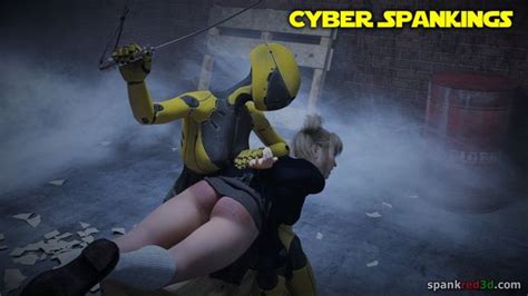 A Hard Bare Bottom Caning From A Robot Spanking Droid Pic