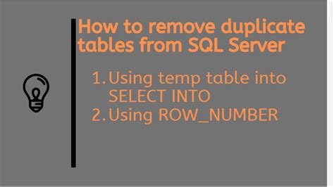 SQLrevisited How To Remove Duplicate Rows From Table In SQL Server Using Temp Table Example
