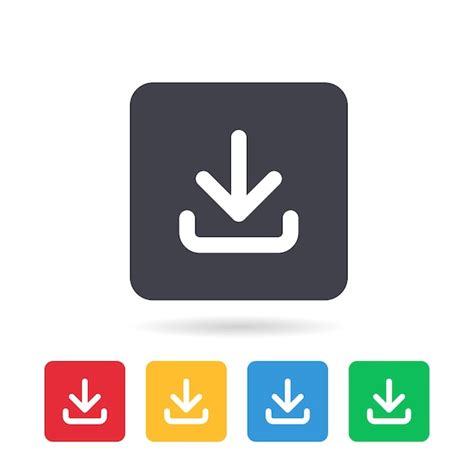 Premium Vector Download Icon And Load Data Symbol Vector Illustration