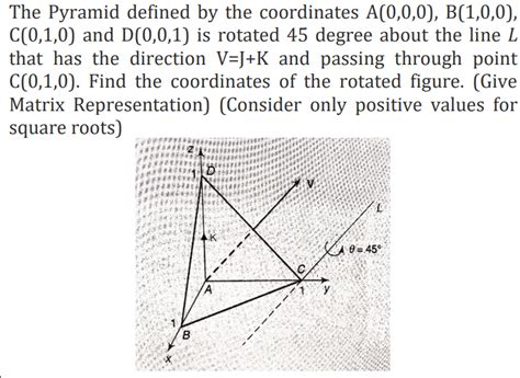 The Pyramid Defined By The Coordinates Mathrm A 000 Mathrm