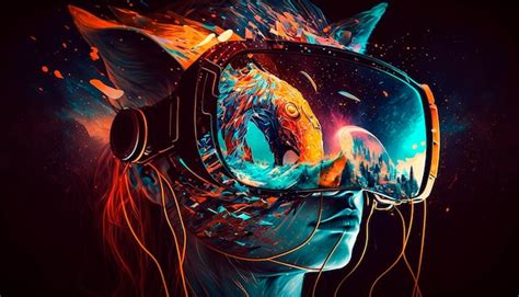 Premium Photo Metaverse And Virtual Reality Network Concept Using Vr Headset On City