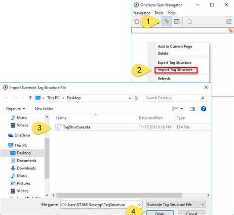 import evernote tag structure into onenote office onenote gem add ins