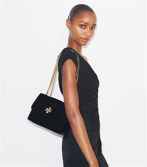 Small Kira Diamond Quilt Velvet Pavé Shoulder Bag Womens Handbags