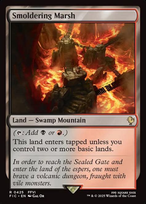 Smoldering Marsh Magic The Gathering Mtg Cards